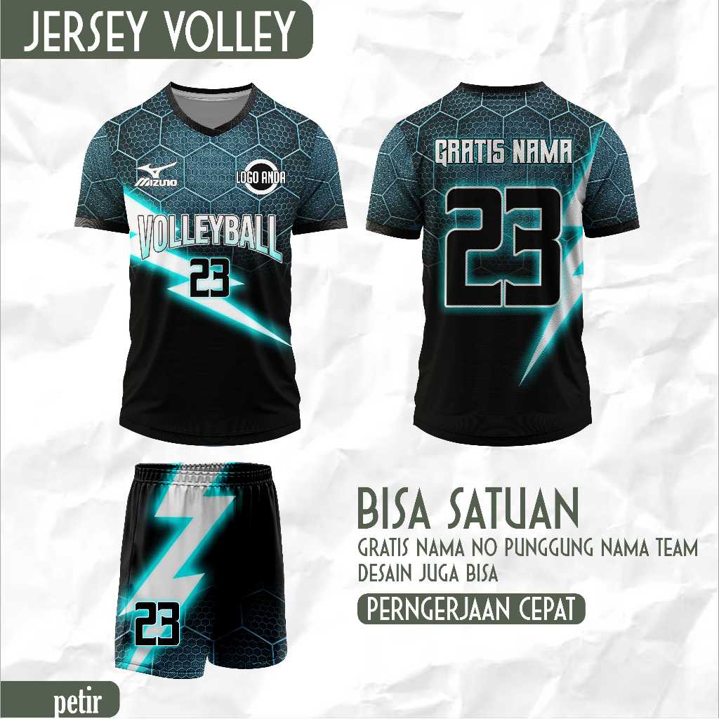 Jual KAOS JERSEY VOLI FREE COSTUME GRATIS NAMA NO LOGO TEAM DAN NAMA ...