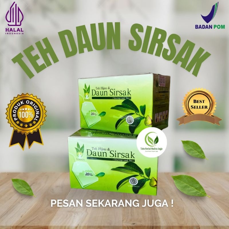 Jual Teh Daun Sirsak Asli Original Teh Celup Cap Tiga Daun | Shopee ...