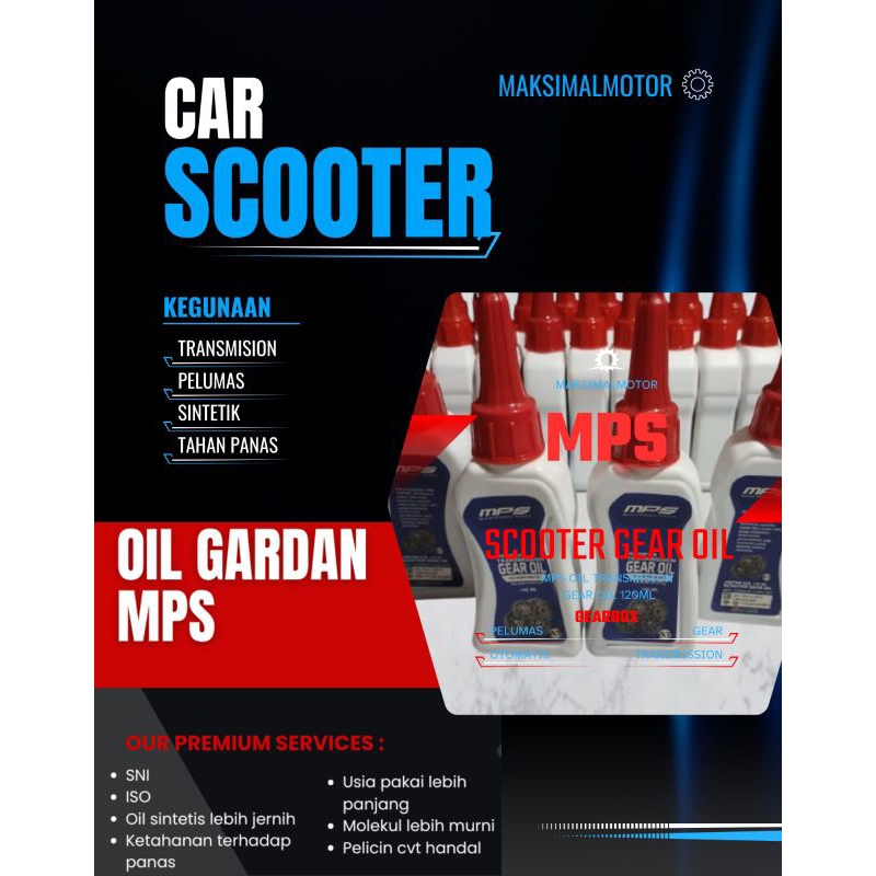 Jual Oli gardan 140 ml merek Mps SNI gear oli matic /24 pcs master ...