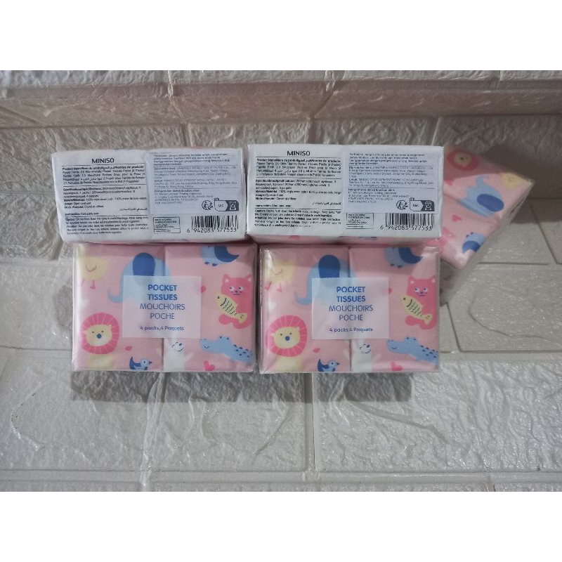 Jual Miniso Pocket Tissues (4 packs) | Shopee Indonesia