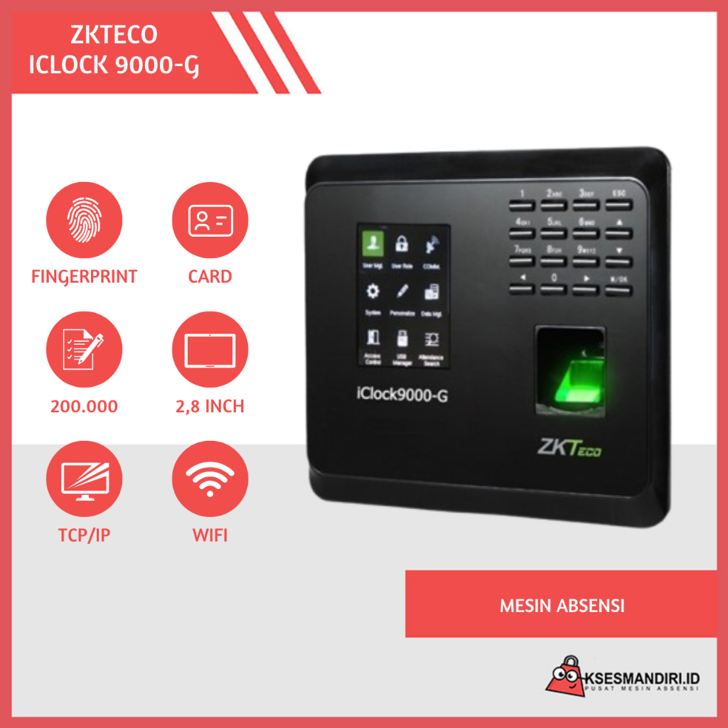 Jual Mesin Absensi ZKTeco iClock 9000-G | Shopee Indonesia