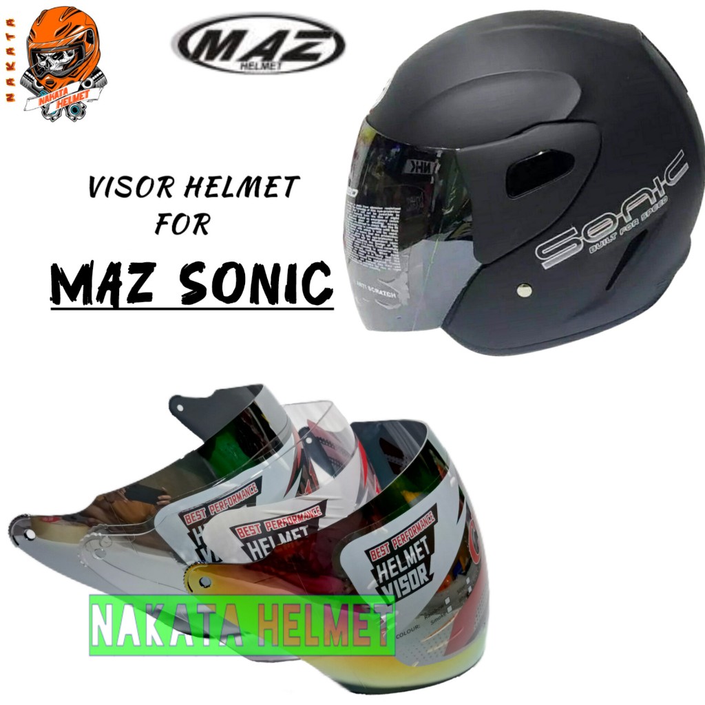 Jual Kaca helm MAZ SONIC | visor helmet maz sonic warna silver pelangi ...