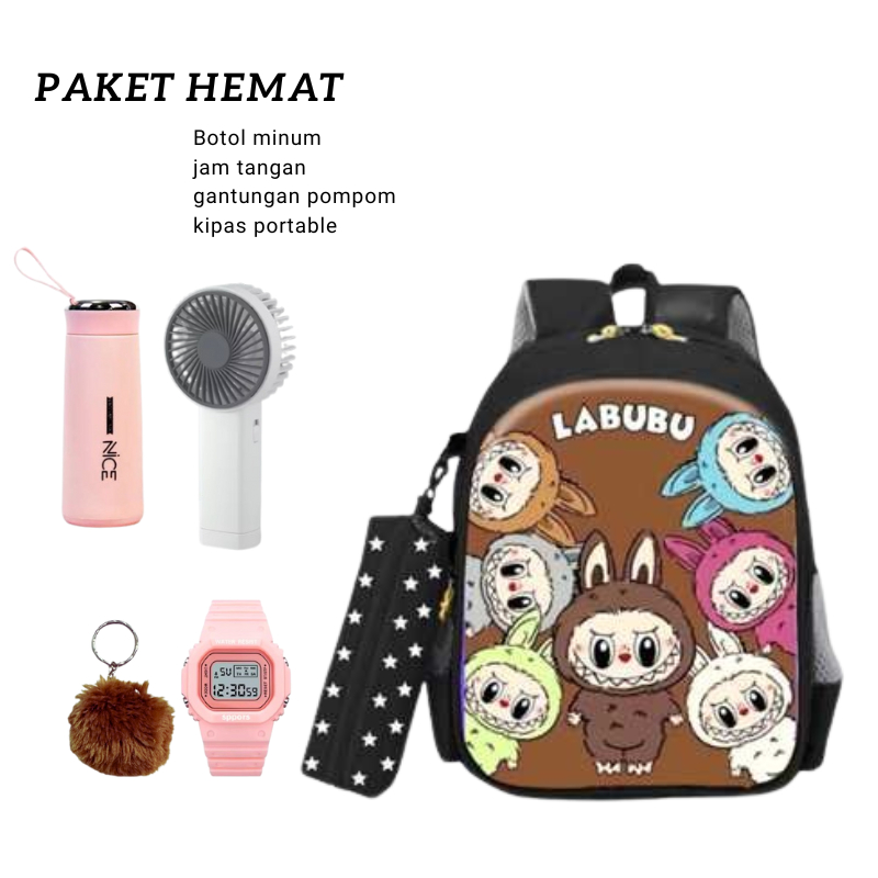 Jual VIRAL LABUBU-tas sekolah anak karakter boneka labubu-tas anak TK SD | Shopee Indonesia