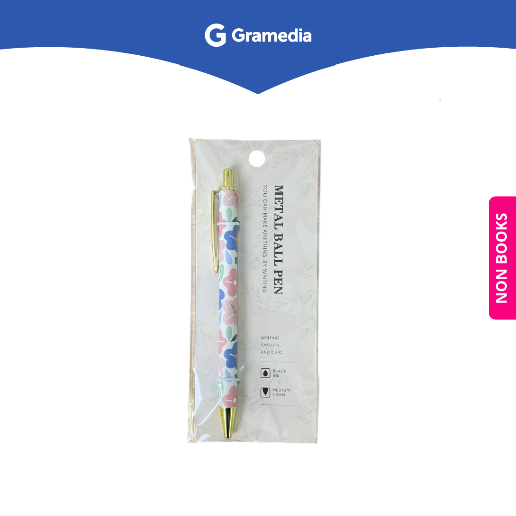 Jual Gramedia Depok - KAKO CLICK PEN METAL FLOWER BLUE PINK KKFLW-02 | Shopee Indonesia