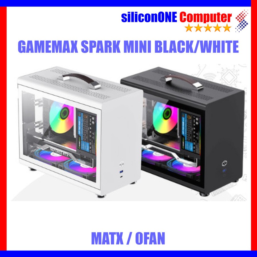 Jual GameMax Spark Mini Black/White MINI-ITX FLEX-ATX U-ATX | Shopee ...