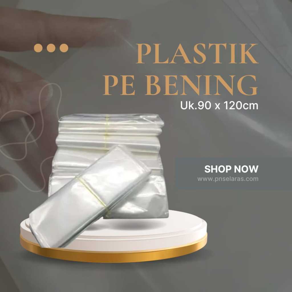 Jual PLASTIK PE BENING UKURAN 90 X 120CM/ 0,3 MICRON | Shopee Indonesia