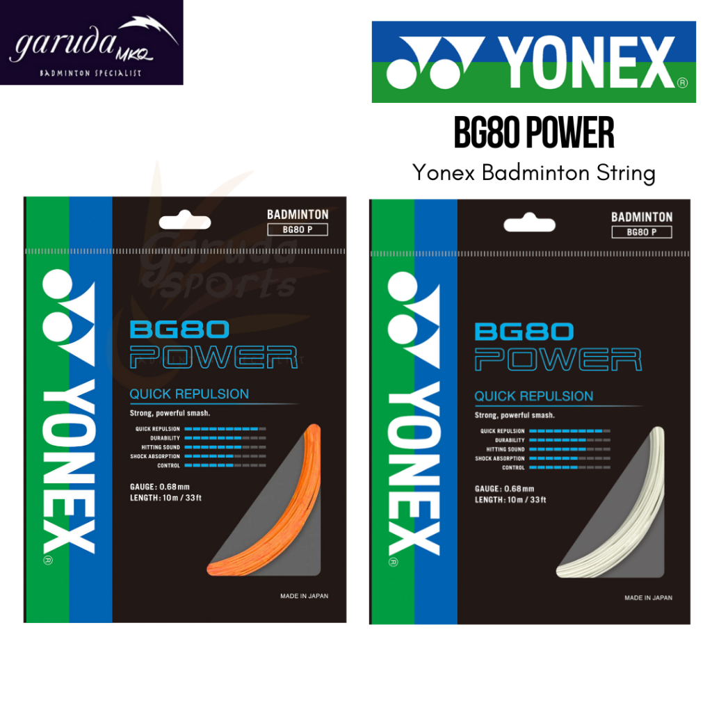 Jual Senar Badminton Yonex BG 80 Power / Senar bulu tangkis Yonex BG80P / badminton string ...