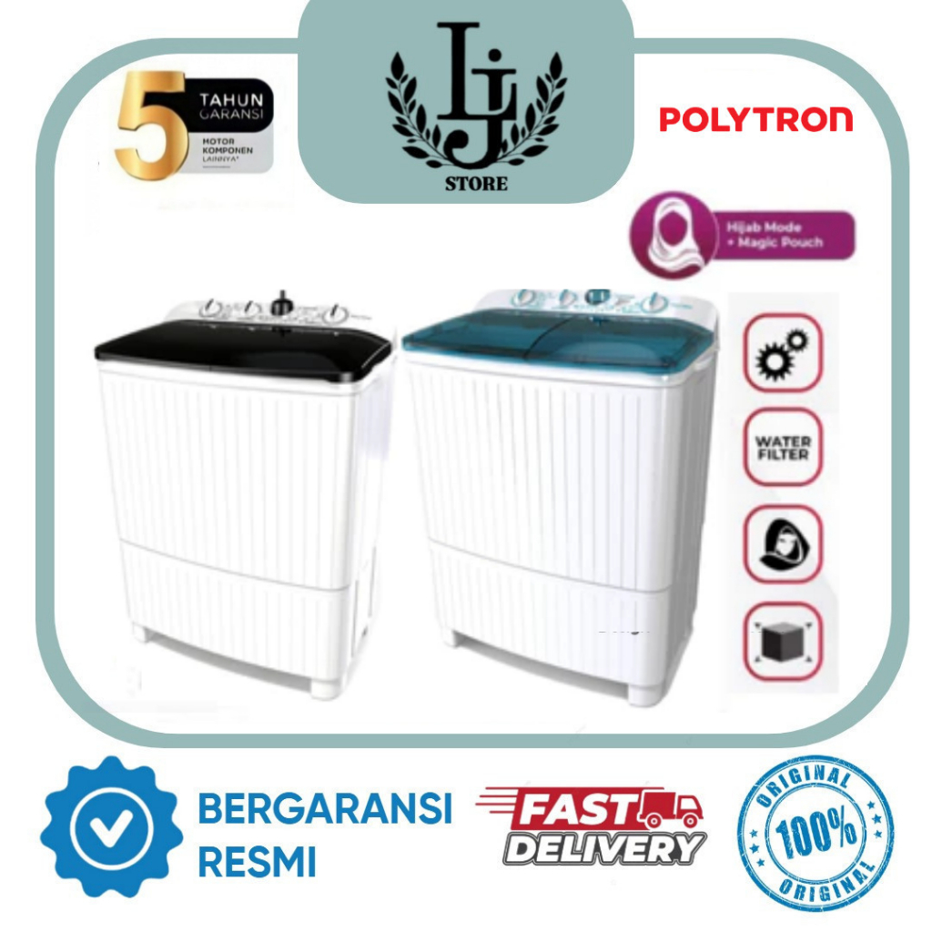 Jual Mesin Cuci Polytron 2 Tabung PWM 1082 Mesin Cuci Dua Tabung 10Kg ...
