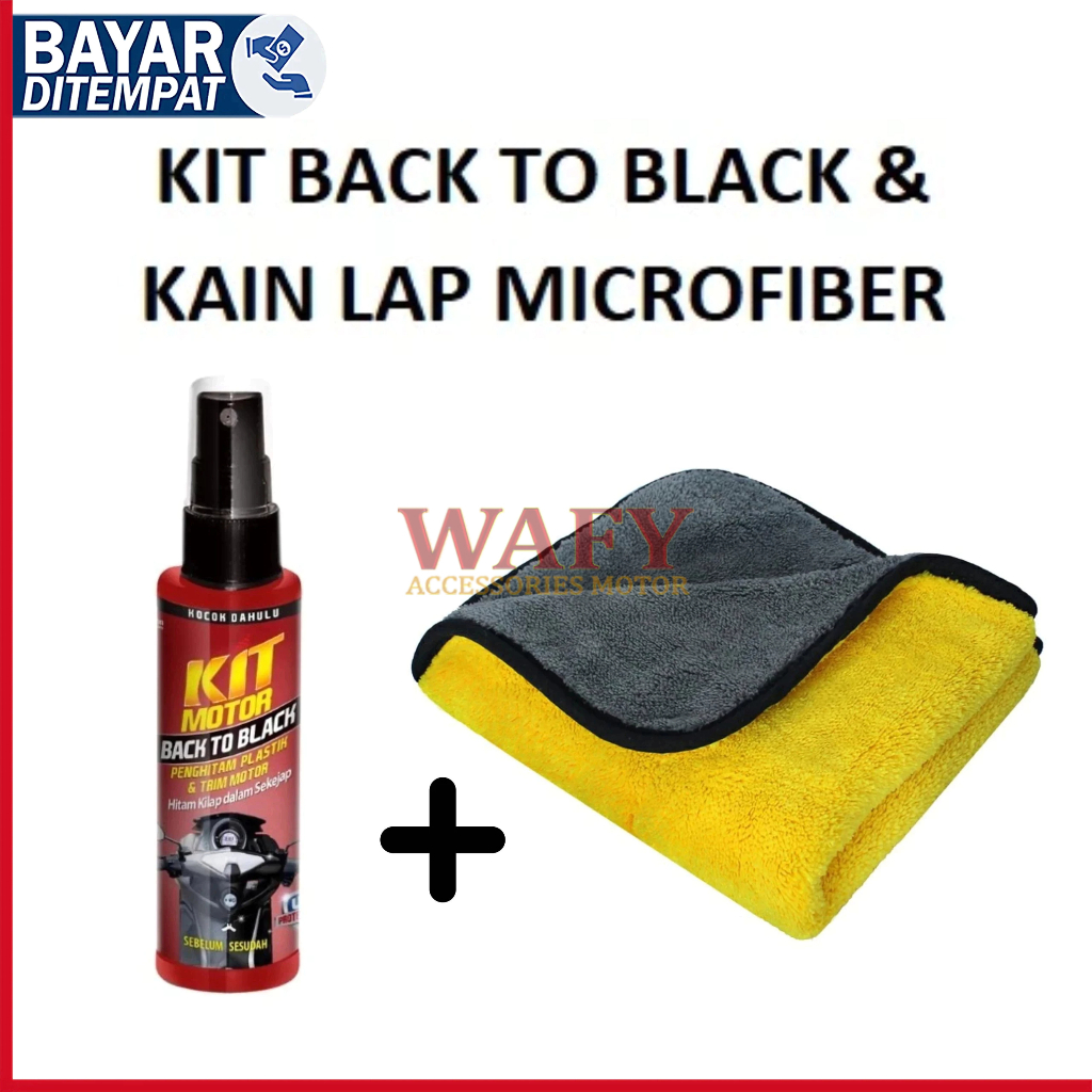 Jual Kit Back To Black 115 ML + Kain Lap Microfiber Penghitam Body ...