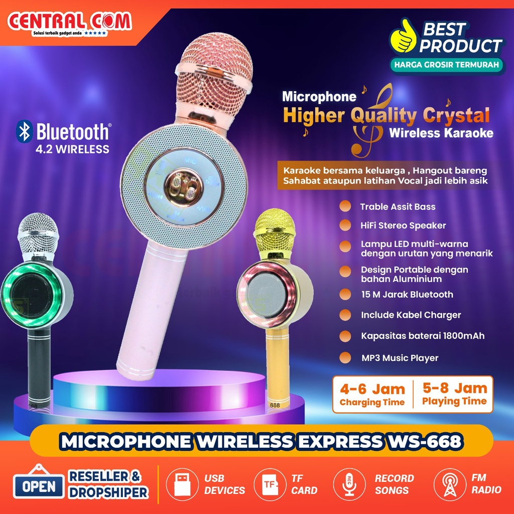 Jual Microphone Murahh!!!Microphone Mic Speaker Bluetooth untuk latihan ...