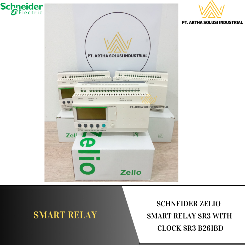 Jual SCHNEIDER ZELIO SMART RELAY SR3 WITH CLOCK SR3 B261BD | Shopee Indonesia