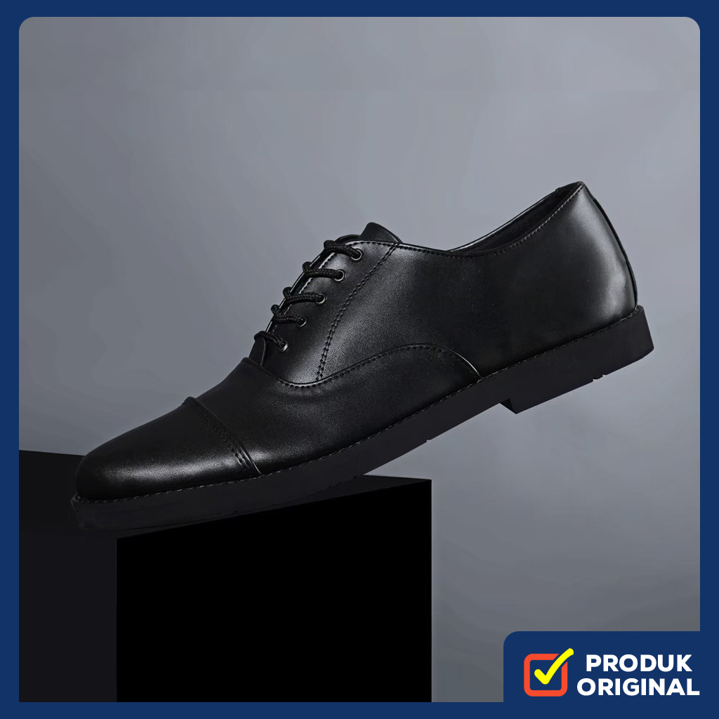 Jual HARRISON FULL BLACK ORIGINAL x JACK Sepatu Formal Hitam Tali Pria ...