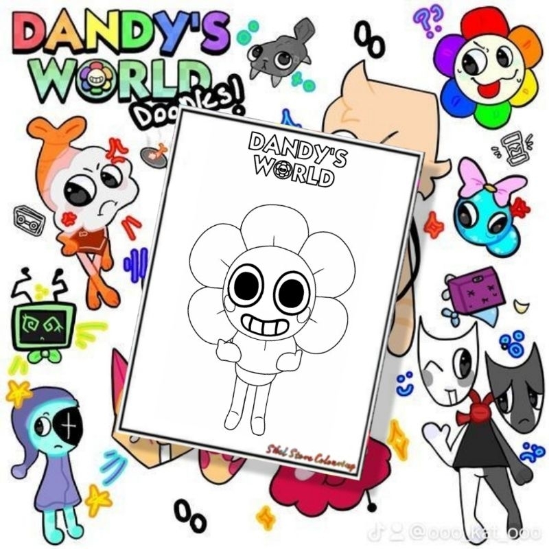 Jual Kertas Mewarnai Gambar Anak Tema Dandy's World V2 (10 Lembar ...