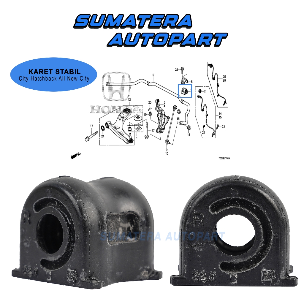 Jual Karet Stabilizer Karet Stabil Roti Depan Mobil Honda City ...