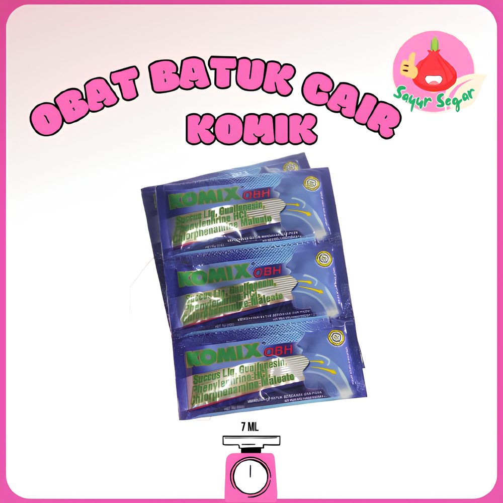 Jual Sayur Segar - Obat Batuk Cair Komix / Cough Syroup 7 ml | Shopee ...