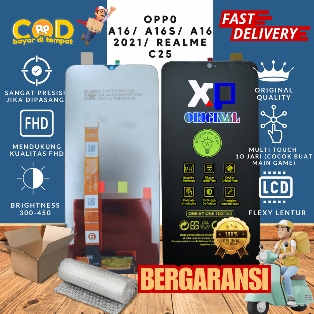 Jual LCD OPPO A16/A16S/A16 2021/REALME C25 ORIGINAL FULLSET TOUCHSCREEN ...