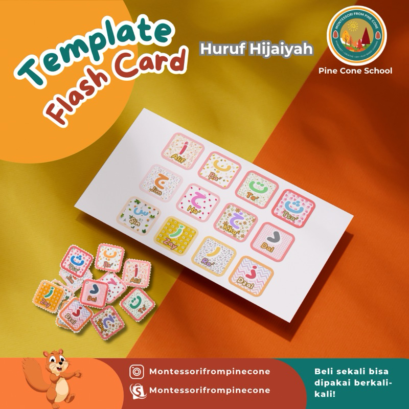 Jual flash card huruf hijaiyah- Flashcard huruf Flash card anak ...