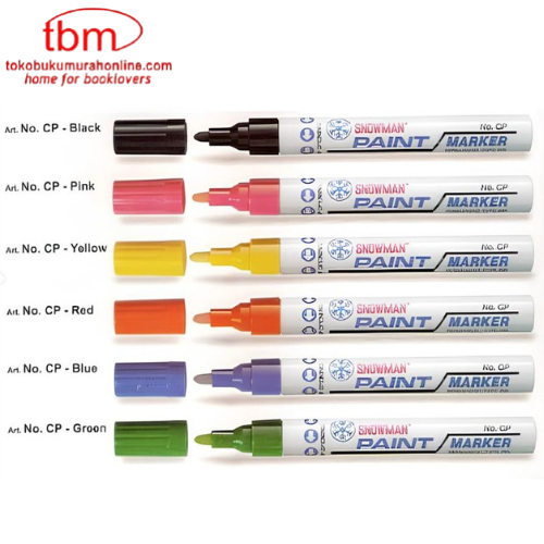 Jual TBMO Snowman Paint Marker 2.5 mm CP-12 / Spidol Permanent Snowman ...