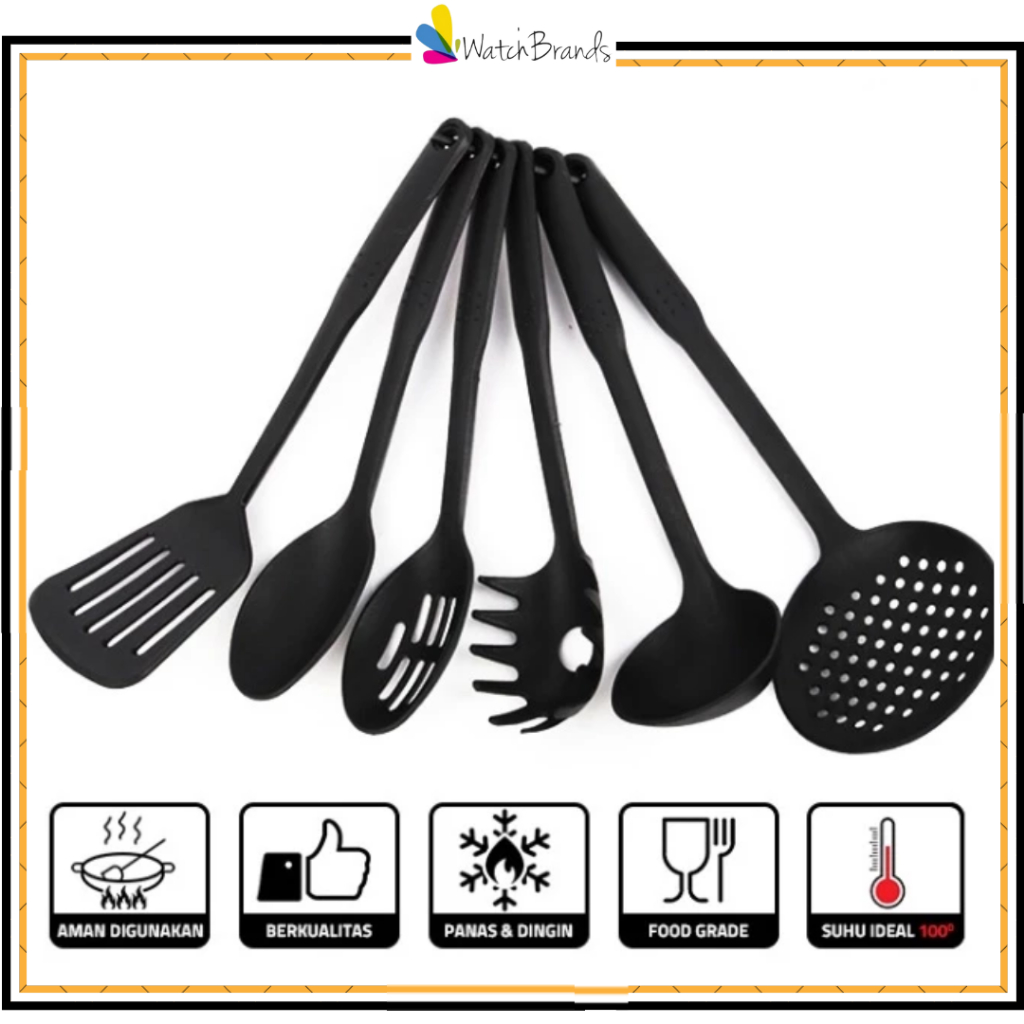 Jual WBS Spatula Set isi 6psc Utensil Spatula Sutil Set Alat Goreng ...