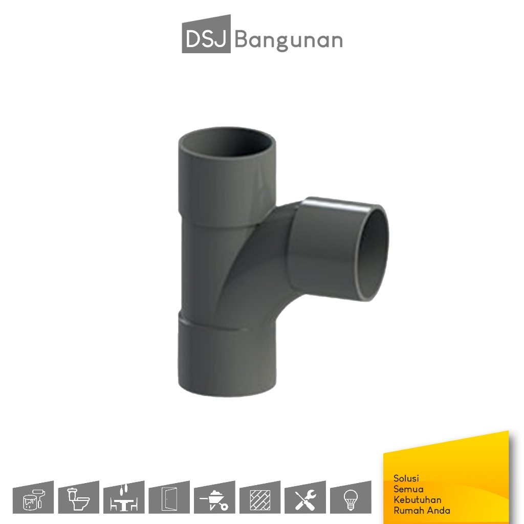 Jual Rucika Large Radius Tee Rucika TY AW Sambungan Pipa PVC 2 3 4 Inch | Shopee Indonesia