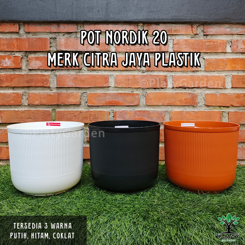 Jual Pot Nordik 20 | Pot Tanaman Hias | Pot Tabung | Pot Putih Hitam ...