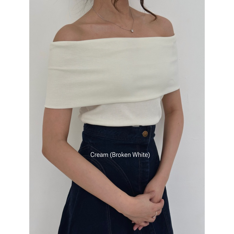Jual Rora - Emily Top | Off Shoulder Top | Sabrina | Basic Top | Shopee ...
