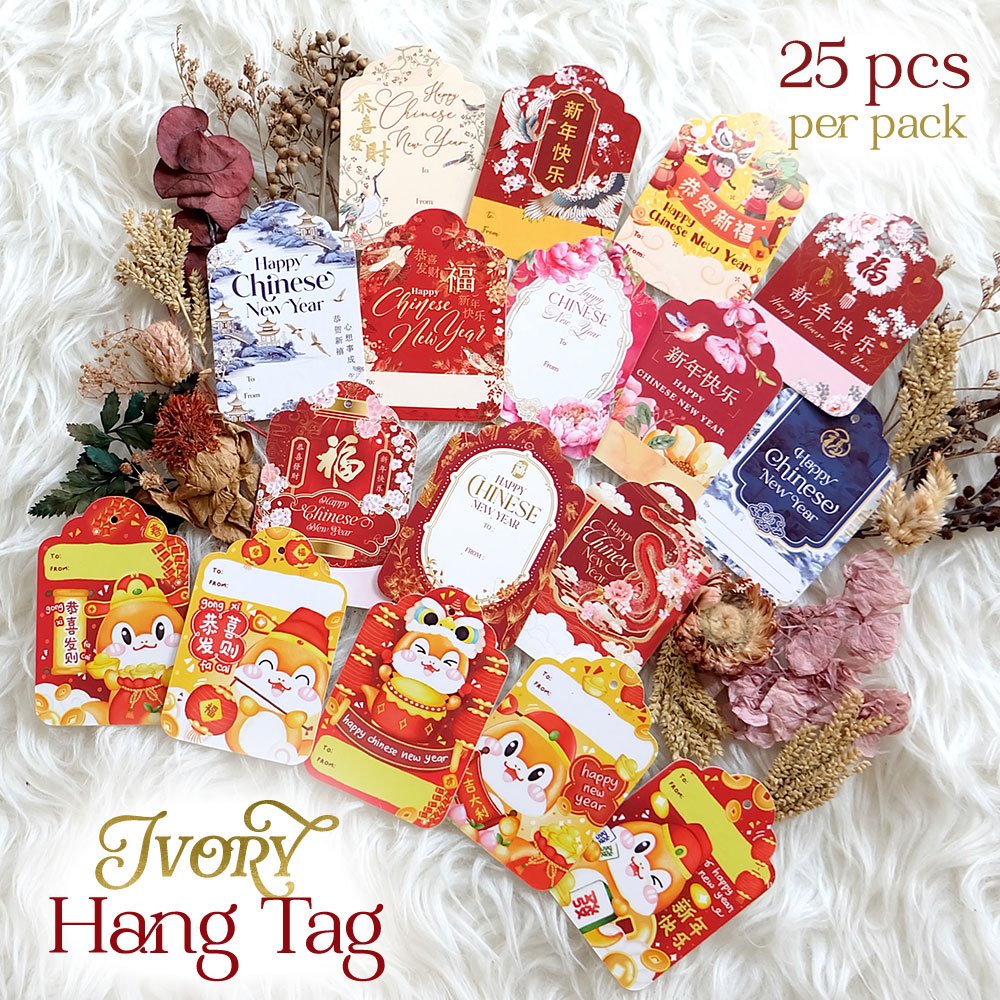 Jual 25pcs Hang Tag Imlek Hangtag Sincia Chinese New Year Kartu Mini CNY CapGoMeh / Cap Go Meh ...