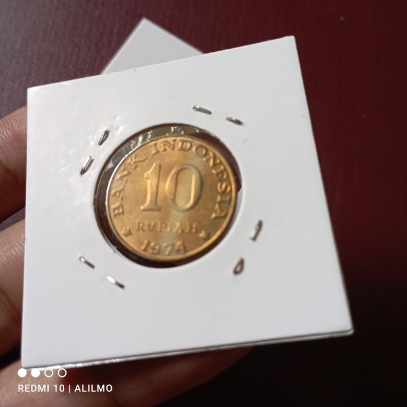 Jual uang koin kuno 10 kuning tabanas tahun 1974 seperti baru utuh asli | Shopee Indonesia