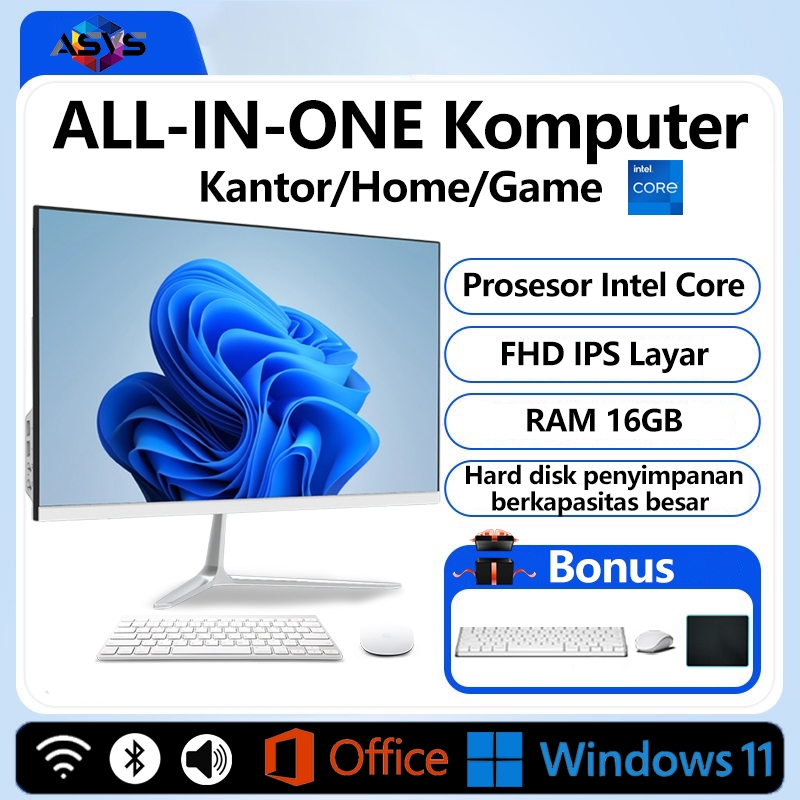 Jual Komputer All-in-One Baru dengan Prosesor Intel Core i3/i5/i7, RAM 16GB, SSD 1TB, Layar 19 ...