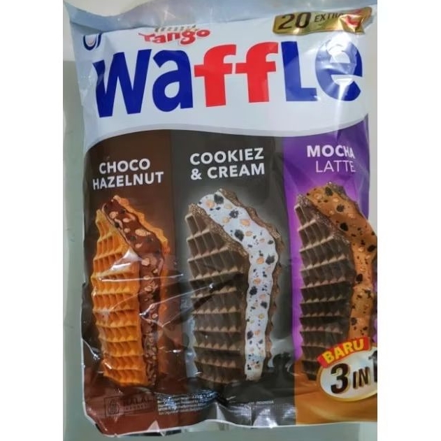 Jual Tango WAFFLE choco hazelnut Assorted BAG 220 gram kemasan BESAR ...