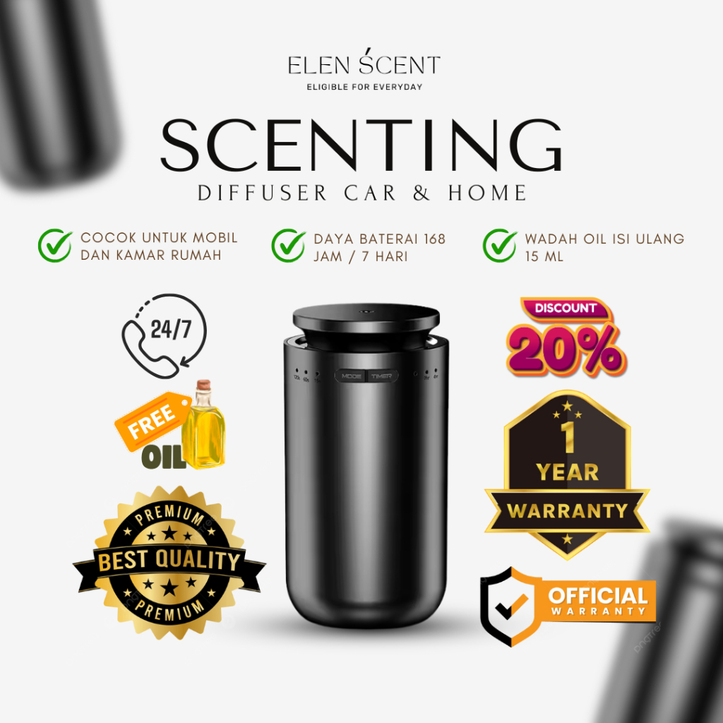 Jual Elenscent - Scenting Diffuser Car Home Premium Pengharum Cabin ...
