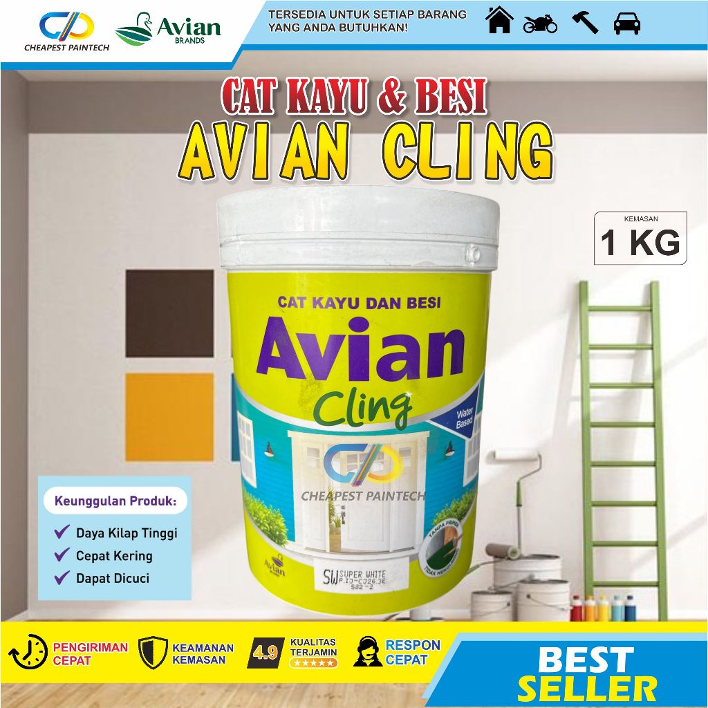 Jual AVIAN CLING SYNTHETIC 1 LITER CAT KAYU BESI EKONOMIS ( LUAR P JAWA ...