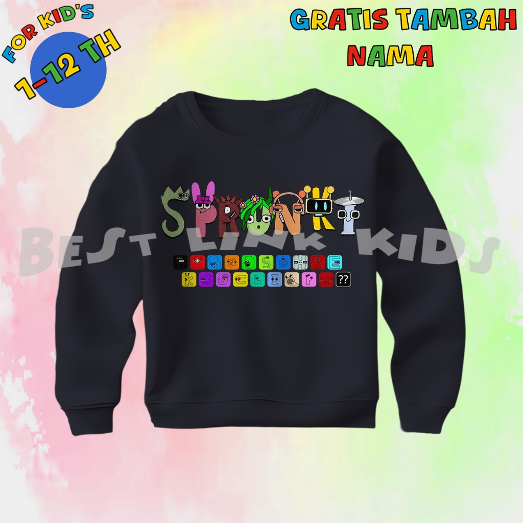 Jual Sweater Anak Costum Sprunki New Logo Crewneck Outerwear Anak ...