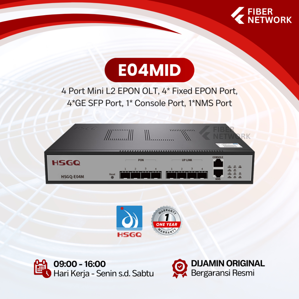 Jual OLT EPON HSGQ E04MID L2 4PON PX20+++ Mini 4*1G Uplink SFP 1U NON SFP | Shopee Indonesia