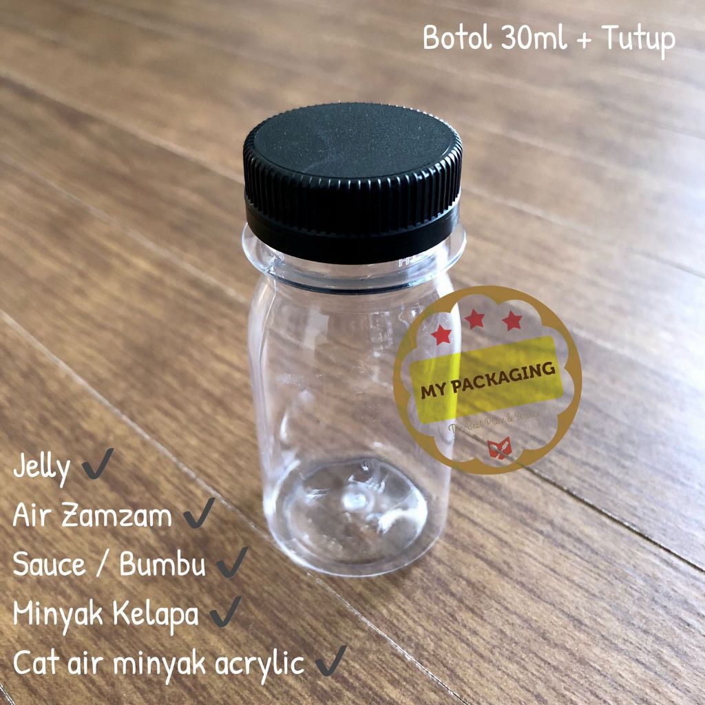 Jual Botol Plastik kecil 30 ml Jelly / Botol Zamzam / Gula cair /gula ...