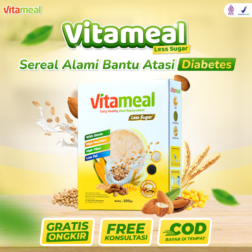Jual Vitameal Les Sugar - Sereal Vitameal Les Sugar Rendah Gula Membantu Mengatasi Masalah ...