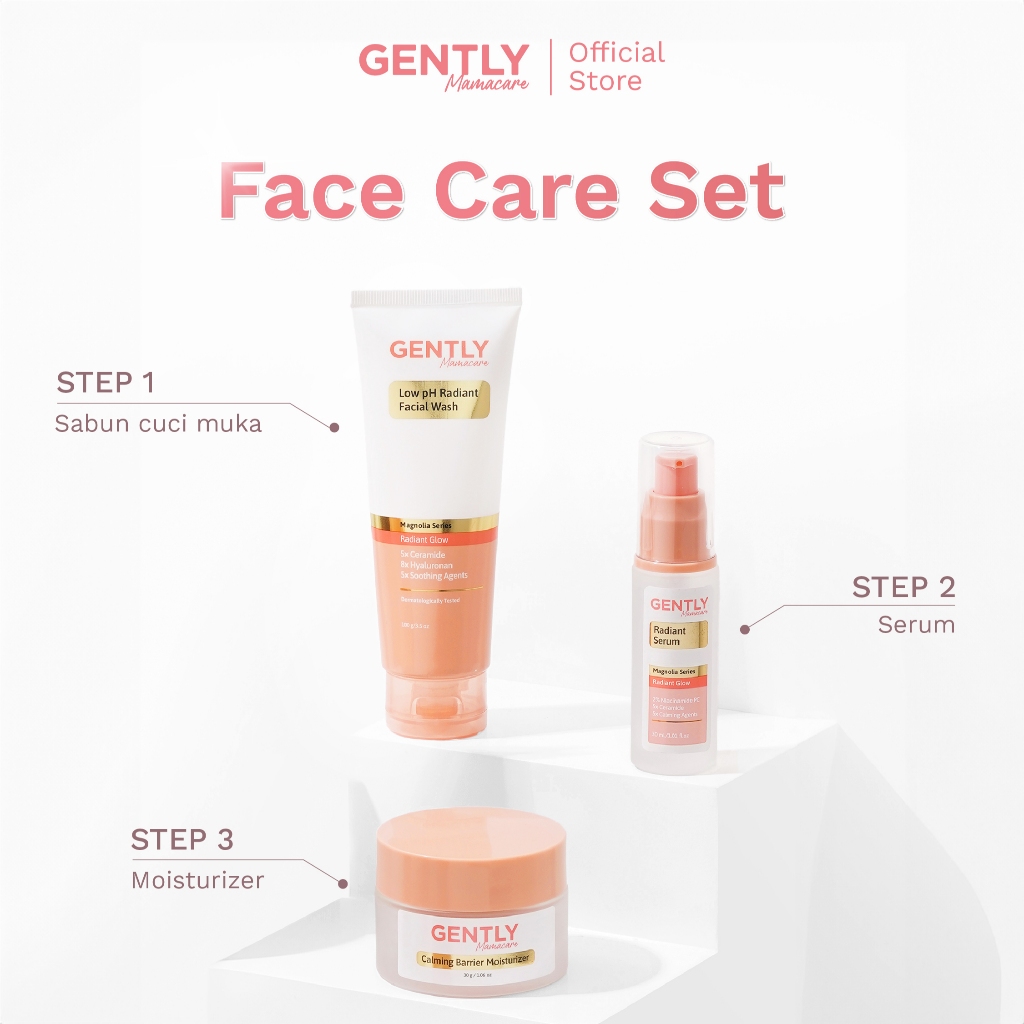 Jual GENTLY Mamacare Face Care Set | Facial Wash, Radiant Face Serum ...