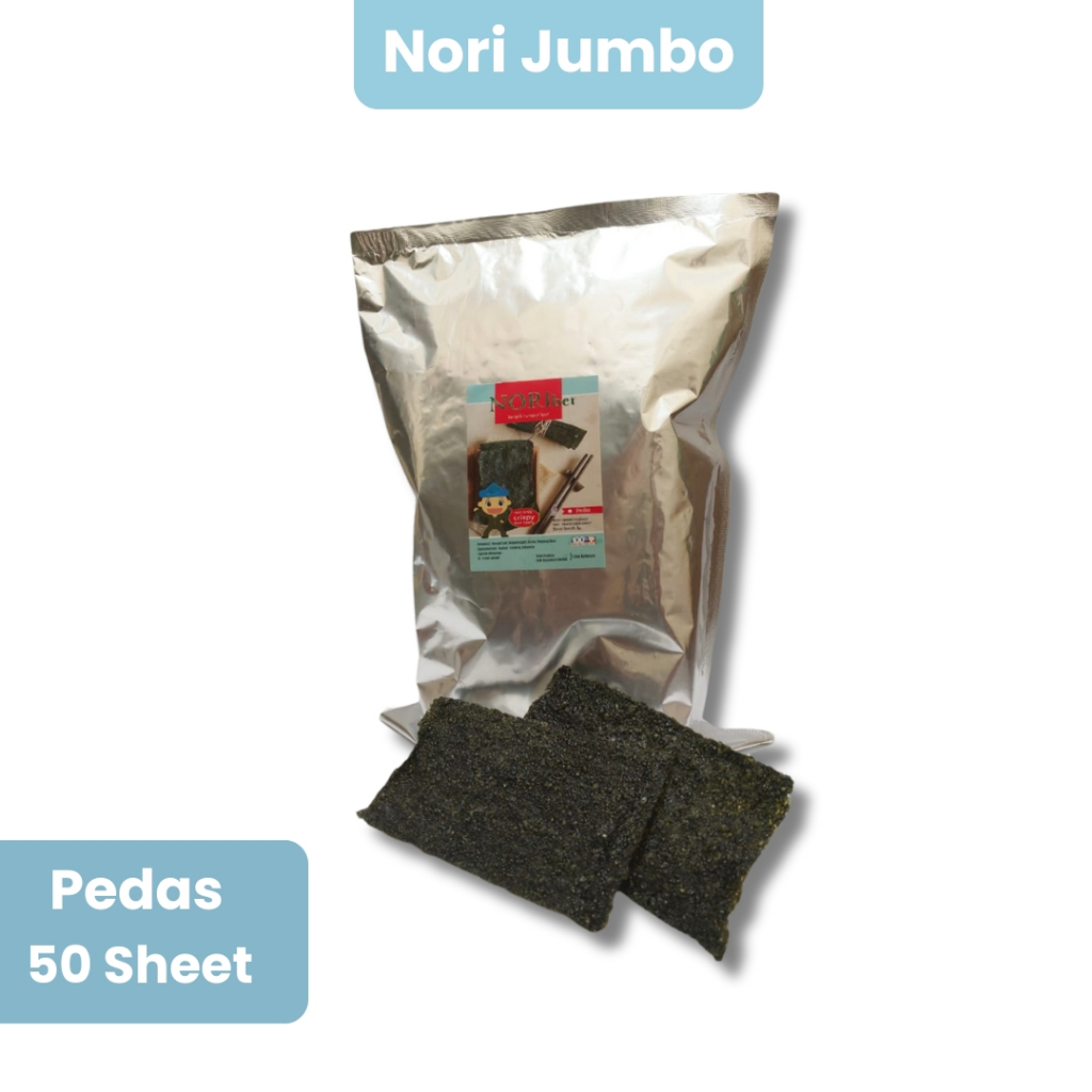 Jual PAKET JUMBO PEDAS!! Crispy Nori 50 Lembar/Sheet - Noribet Big ...
