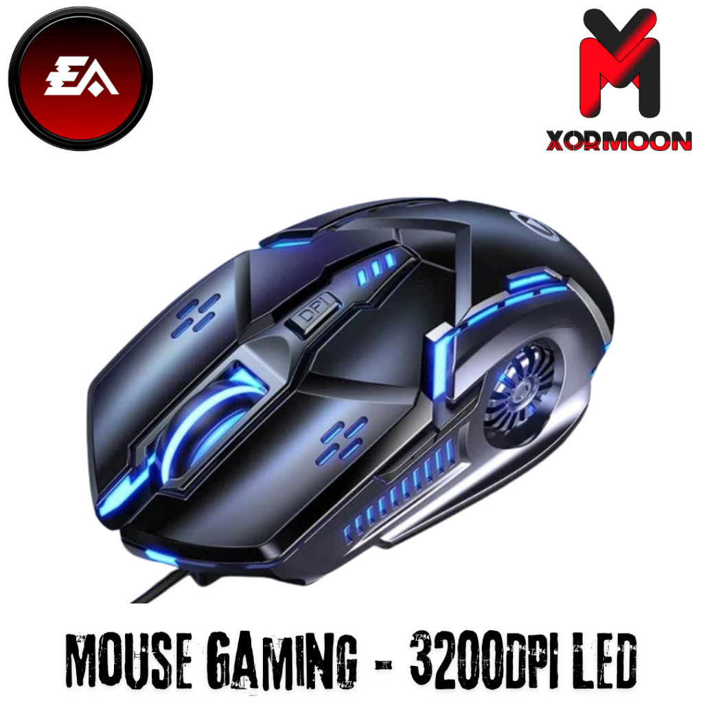 Jual XORMOON - Mouse Gaming - 3200DPI LED Optical USB Wired Gaming Mouse 7 Buttons PC Ergonomic ...