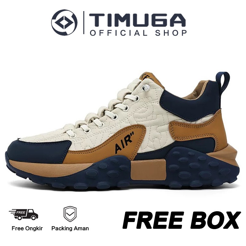 Jual TIMUGA Sepatu Pria Putih Casual Kerja Sneakers Cowok Outdoor ...