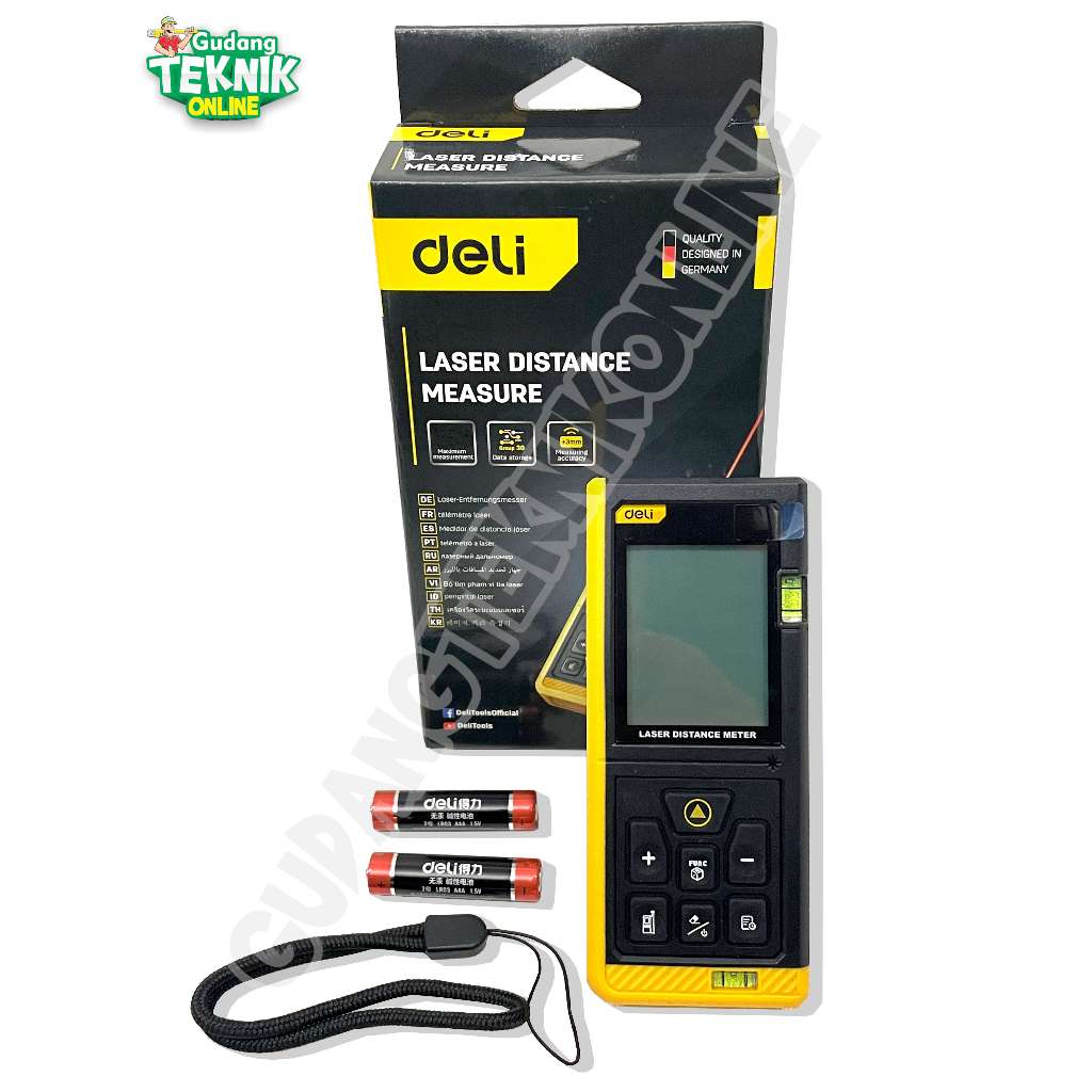 Jual Meteran Digital LASER 40M 60M 80M 100M 120M DELI EDL4169 EDL4170 ...