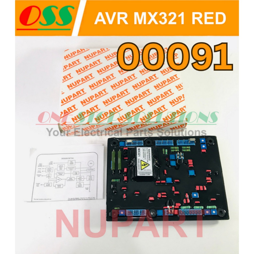 Jual AVR GENERATOR MX321 RED CAPACITOR OEM AVR GENSET MX 321 | Shopee ...