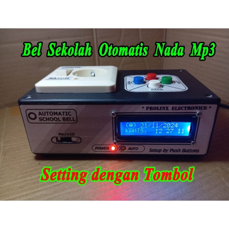 Jual Bel Sekolah Otomatis mp3 setting pakai tombol-tombol | Shopee ...