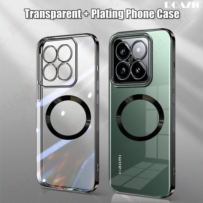 Jual Case XIAOMI 14 / 14T / 14T PRO Clear Luxury Plating Magsafe Square ...