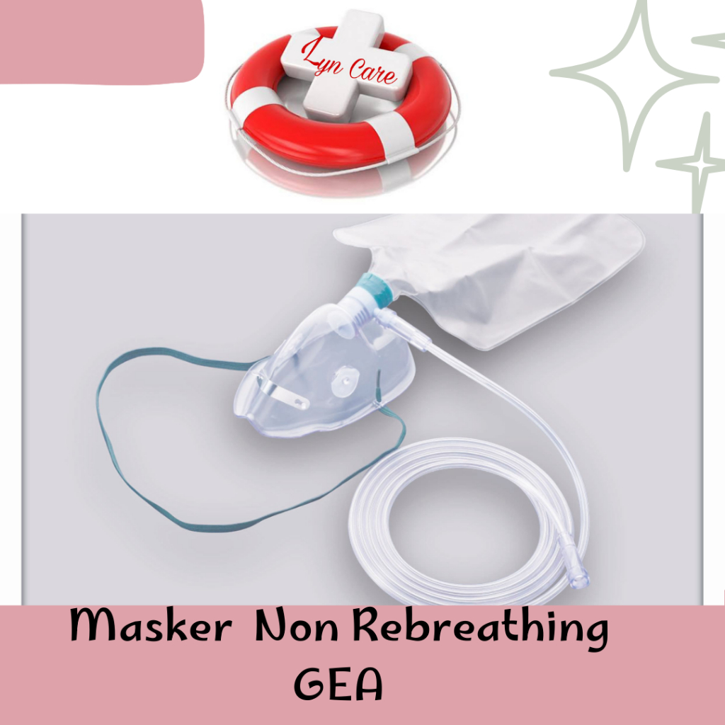 Jual LynCare Masker Oksigen Non Rebreathing Dewasa Anak Bayi - Oxygen ...
