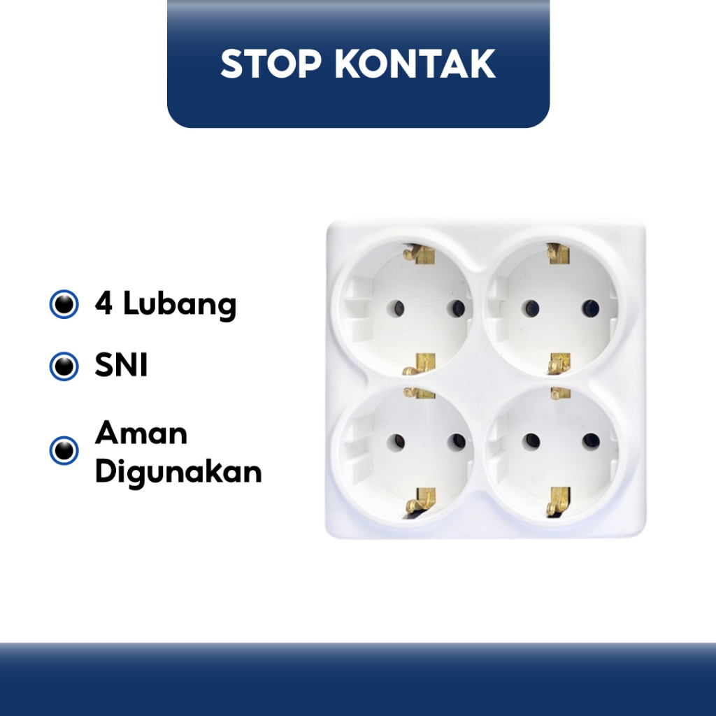Jual Broco Stop Kontak 4 Power Outlet Electrical Wire Plug | Shopee ...