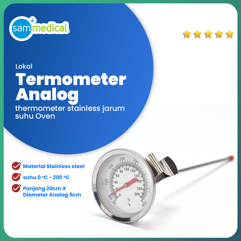 Jual Lokal Termometer Oven Analog Tusuk Stik / Thermometer Makanan ...