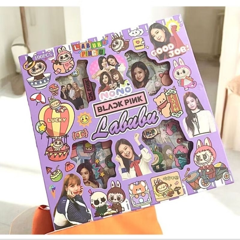 Jual Stiker Labubu Blackpink Box Mainan Anak Sticker DIY tempel ...