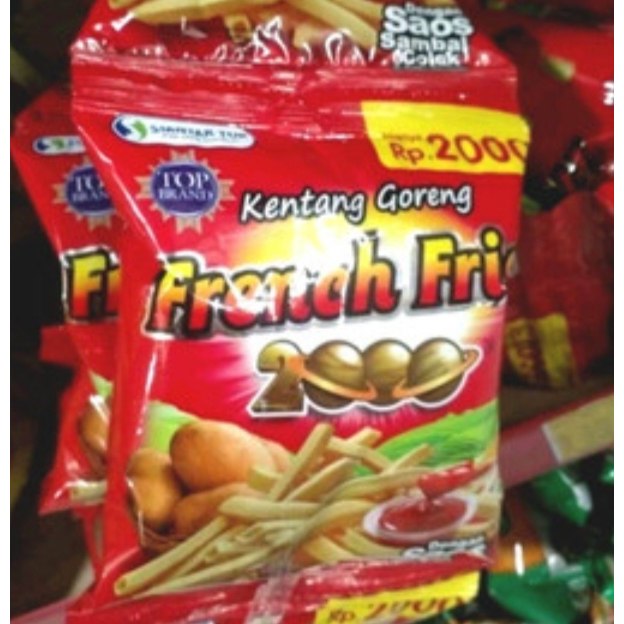 Jual FRENCH FRIES 2000 RENCENG ( ISI 10 ) SNACK KENTANG (17 GR ...