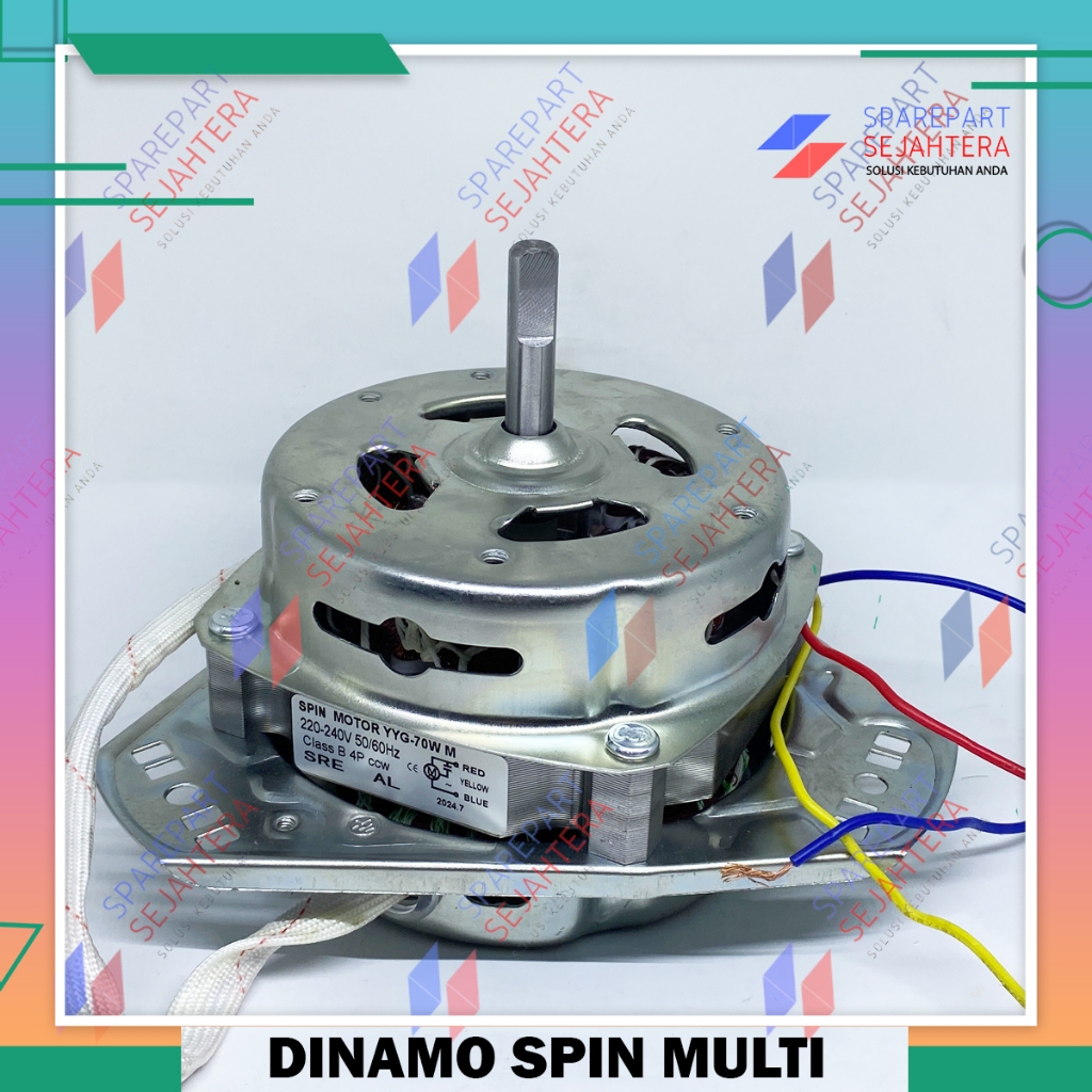 Jual MOTOR DINAMO SPIN PENGERING MESIN CUCI SHARP PANASONIC LG POLYTRON UMUM AS 10MM MULTI ...